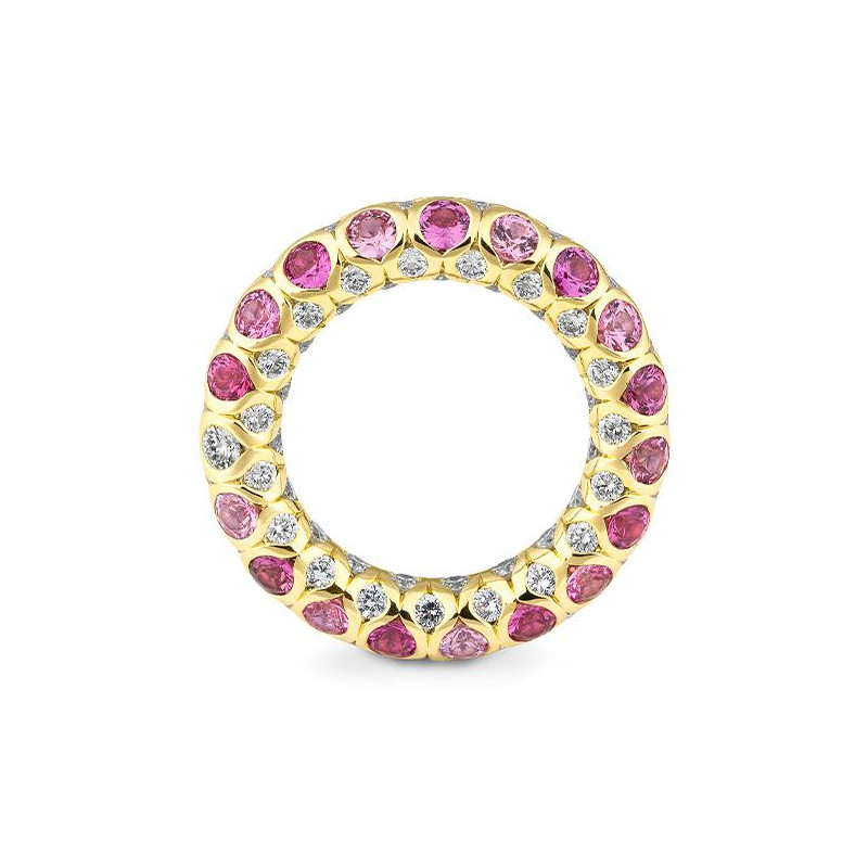 RING - E.SAFIR PINK HELL/Brillant